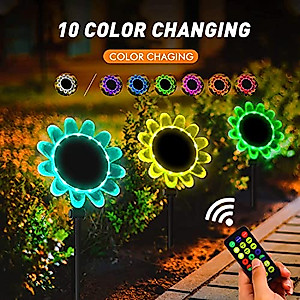Cynlink Solar Garden Lights Christmas Decorations, 2 Pack Super Bright Solar Christmas Lights Outdoor, IP68 Waterproof, Auto On/Off Solar Powered Landscape Path Lights for Yard Lawn Patio