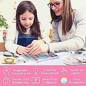 selizo Ring Making Kit with Crystal Beads, 28 Colors Crystal Jewelry Making Kit with Crystals, Jewelry Wire, Pliers and Earring Making Supplies for Jewelry Making