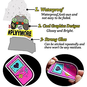 QTL Classic Gaming Stickers for Laptop Stickers for Kids Adults Video Game Stickers for Water Bottles Gamer Stickers Vinyl Waterproof Stickers Packs 50Pcs
