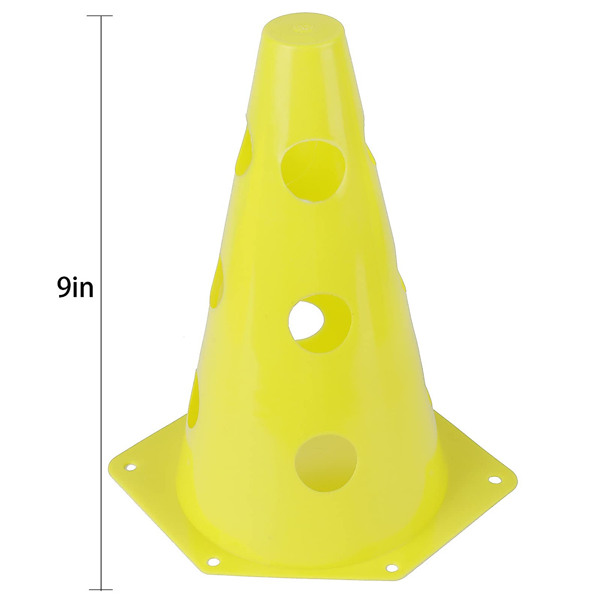 Suwimut 24 Pack Plastic Agility Cones, 9 Inch Soccer Cones Training Agility Field Marker Plastic Traffic Cones for Training, Football Basketball Drills, Traffic, Activity, Party, Indoor Outdoor Games