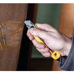 OLFA Self-Retracting Safety Utility Knife (SK-9) - Multi-Purpose Semi-Auto Box Cutter w/ Self Retractable Blade & Tape Splitter Pick, Replacement Blades: OLFA SKB-2, SKB-2S, RSKB, & HOB Safety Blades