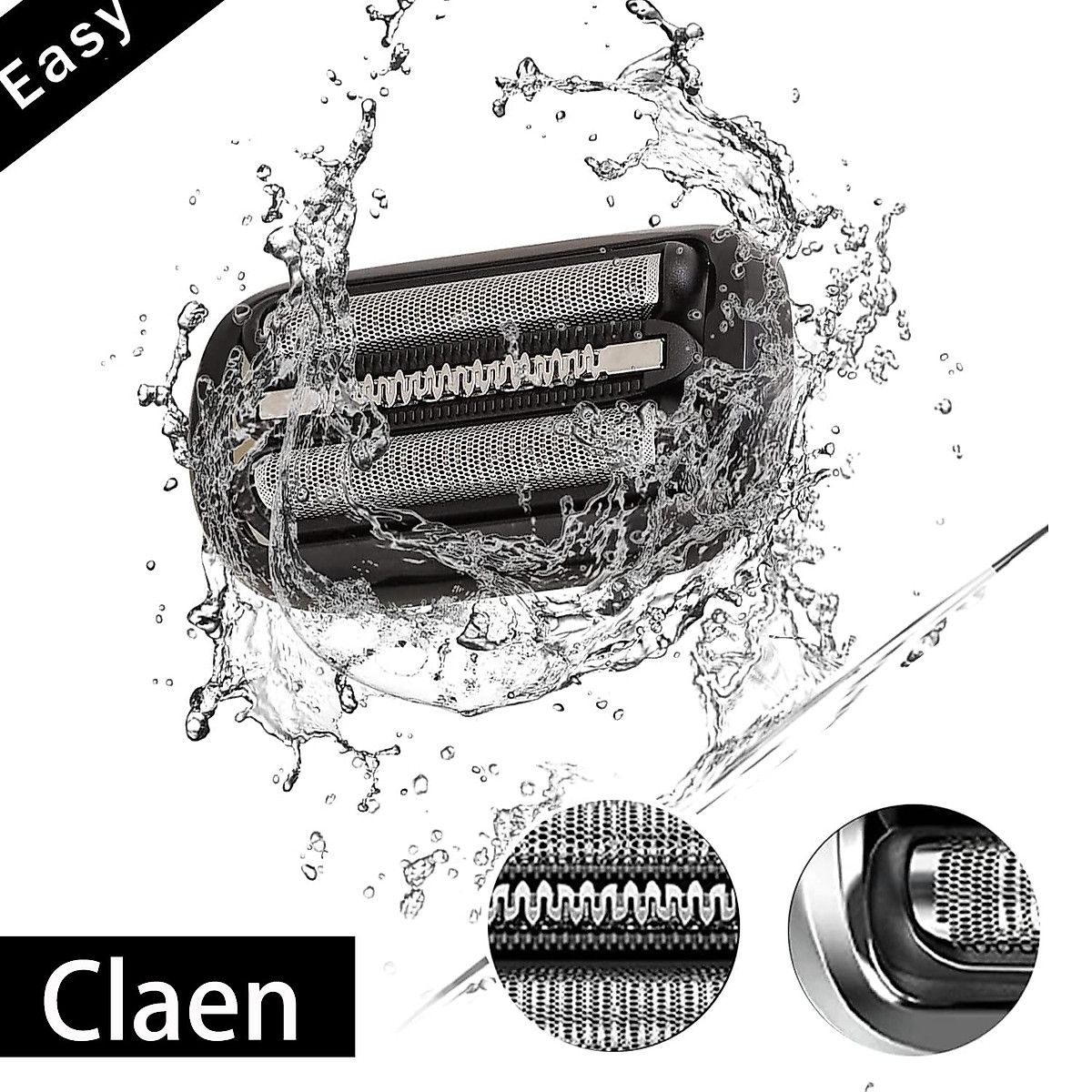 2 Pack Series 5/6 53B Replacement Head Compatible with Braun Electric Foil Shaver 53B Head, Fit New Generation Razors 5020cs 5018s 5035s 5049cs 5050cs 6020s 6040cs 6075cc 6072cc 6090cc Foil Shaver