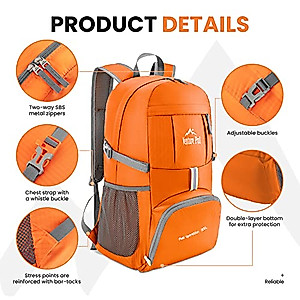 Venture Pal 35L Ultralight Lightweight Packable Foldable Travel Camping Hiking Outdoor Sports Backpack Daypack