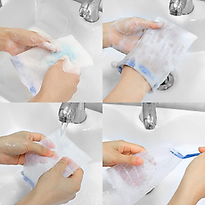 Anwenk Soap Dish Travel Box Soap Holder with Bubble Foam Soap Bag, Translucent Soap Tray Soap Saver Box Case for Home Travel Outdoor Hiking Bathroom Camping Gym,2Pack