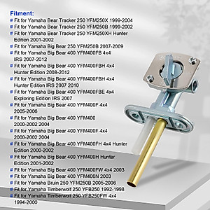 MOTOALL Tank Switch Gas Valve Fuel Petcock w/Gasket for Yamaha Bear 250 400 Shut Off Valve for Yamaha Bear Tracker 250 Bruin 250 Timberwolf ATV