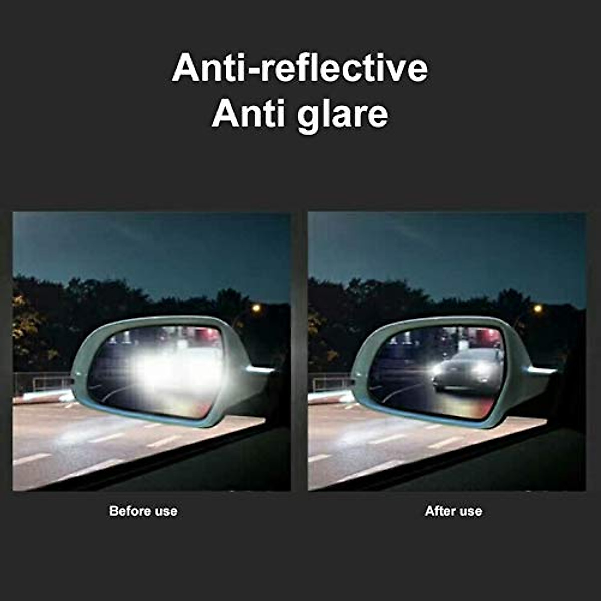 shlutesoy 2Pcs Car Rearview Mirror Film,Clear Waterproof Anti Fog Car Rearview Mirror Protective Film Rain Shield Oval 2pcs