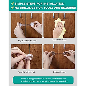 Cabinet Locks for Babies, Baby Proofing Safety Locks, 10 Pack DUOSI No Screws No Magnets Fridge Refrigerators Locks Baby Proofing Child Safety Cabinet Locks for Kitchen Cabinets and Drawers