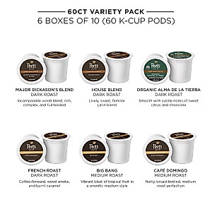 Peet's Coffee, Bestseller's Variety Pack Keurig Coffee Pods