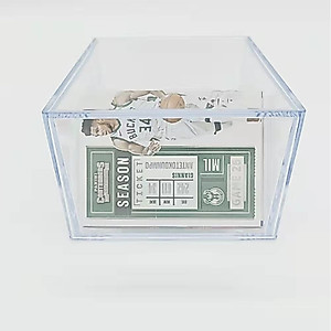 for Pokemon Cards Box, Acrylic Trading Card Storage Organizer Clear Boxes,for Sports Football, Basketball, Baseball, Hockey Magic Cards,White 1 Pack