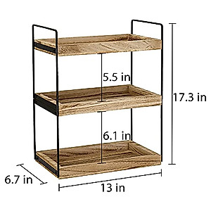 3 Tier Bathroom Counter Organizer, Counter Standing Rack Cosmetic Holder, Bathroom Countertop Organizer and Storage Shelf, Vanity Organizer Bathroom Counter Tray and Coffee Station Organizer