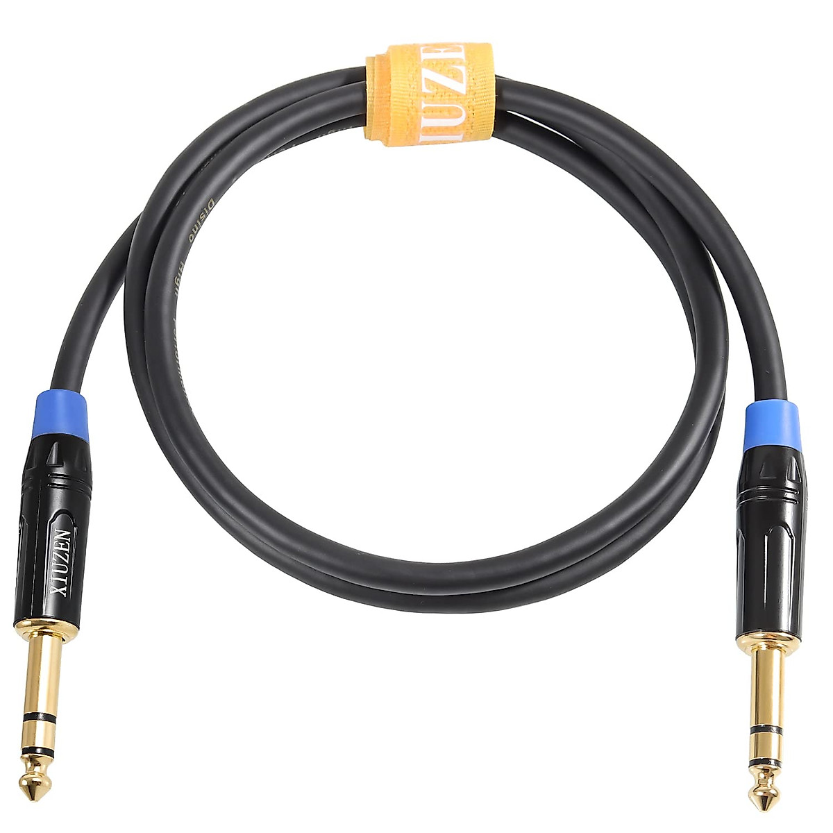 XIUZEN 1/4 inch TRS Stereo Cable, Balanced Quarter-inch(6.35mm) TRS to 1/4" 6.35mm TRS Male to Male Jack Bidirectional Audio Path Cable -3 Feet