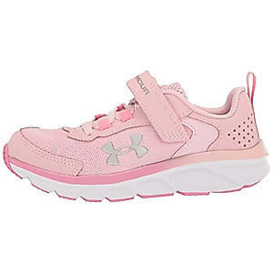 Under Armour Girls' Pre-School Assert 9 Alternate Closure, (601) Prime Pink/Flamingo/Metallic Silver, 2, US