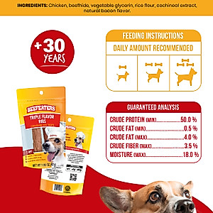 Beefeaters Dog Treats - Triple Flavor Ribs 1.65oz Case of 12 | Rawhide Dog Treats Wrapped with Real Chicken | Promotes Dental Health | Dog Food Long-Lasting Chew | Training Treats for All Dog Sizes