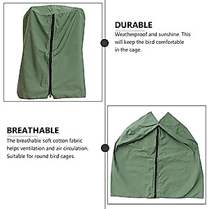 Balacoo Small Bird Cage Covers - Parrot Cage Protective Cloth Windproof Waterproof Shield Guard Classic Round Dome Top for Small Bird Cage