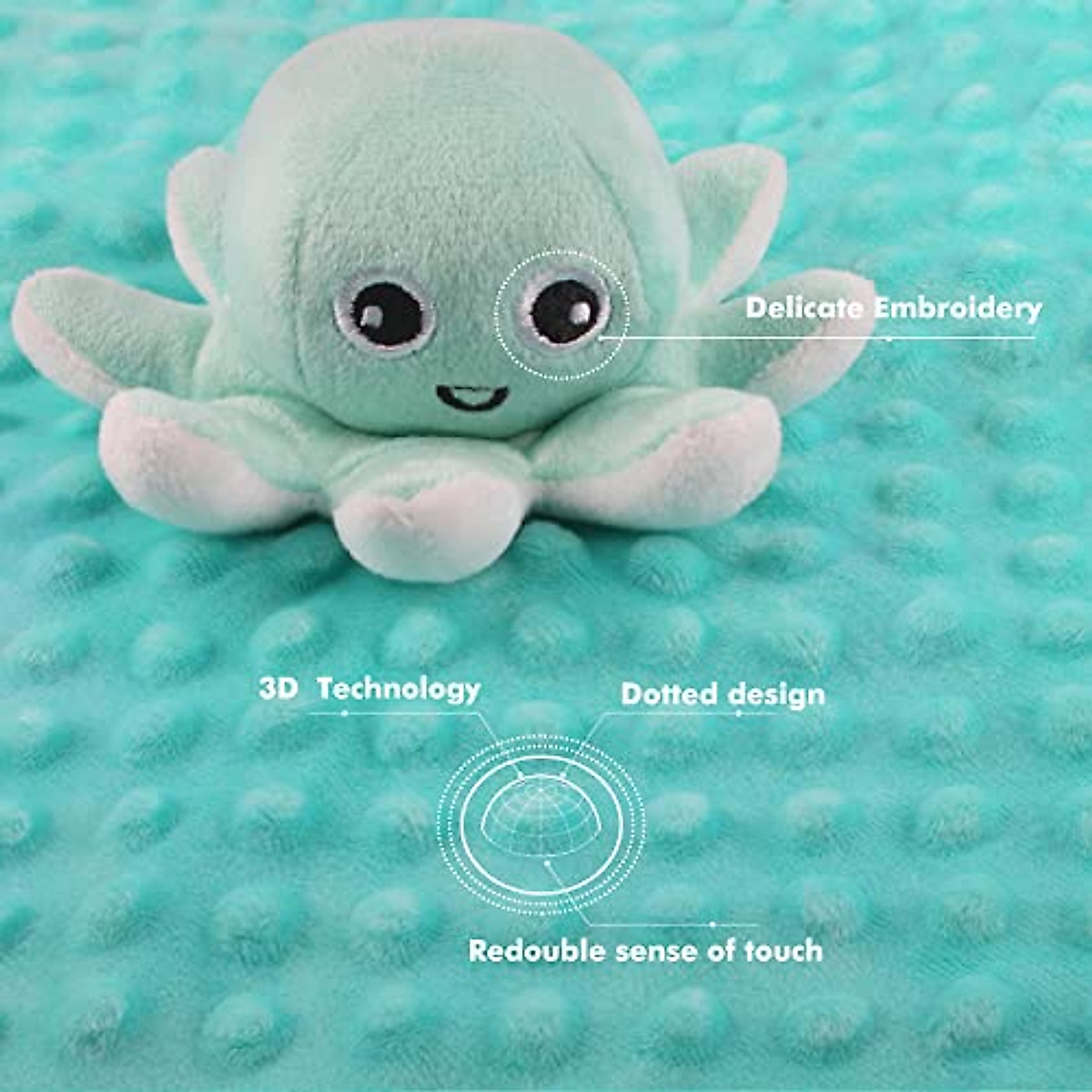 JARIFERR Baby Security Blanket Loveys for Baby Snuggle Toy Plush Octopus Stuffed Animal Baby Gifts for Girls and Boys Newborn
