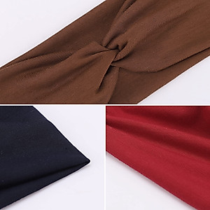 DRESHOW Headbands for Women Girls Vintage Headband Knotted Headwraps Criss Cross Hair Bands Accessories