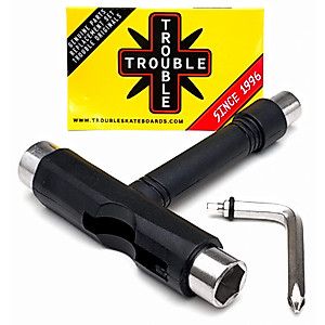 TROUBLE SKATEBOARDS Hardware Tool + Skateboard 1” Black Phillips Skate Hardware (H21)