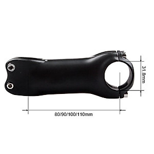 ZECHAO Carbon Fiber 31.8mm Mountain Stems,All Carbon Fiber Mountain Road Bike Stem 6/17 Degree Positive and Negative 80-110mm Bike Stem (Color : 17 Degree, Size : 110mm)
