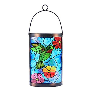 Hanging Solar Lantern Outdoor Decorative Waterproof LED Solar Hummingbird Lights Tabletop Lamp for Outdoor Patio Garden