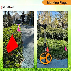 Purple Marker Flags, 100 Pack Construction Marking Flags | 4x5x16 Inch, Yard Flags Marker, Lawn Flags, Invisible Fence, Survey Flags, Landscape Flags, Sprinkler Flags, Surveyor Flags, Stake Flags,