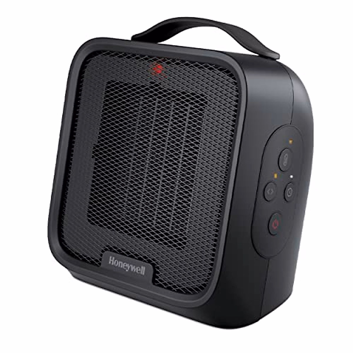 Honeywell UberHeat Plus Ceramic Space Heater for Small Rooms, Quiet, Compact Personal Heater with Variable Heat Settings and Auto-off Timer, Black, HCE220B