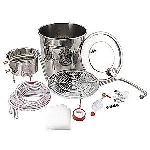 BEAMNOVA 22L 5.81 Gal Oil Still Kit, Stainless Steel Home Build-in Thermometer…