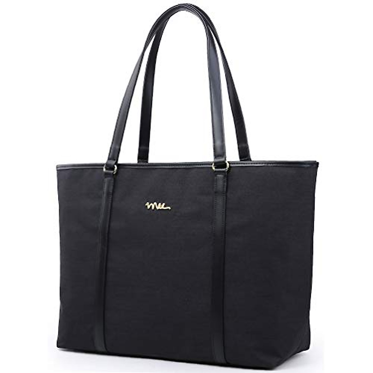 NNEE Medium Capacity Water Resistance Nylon Travel Work Tote Shoulder Bag - Medium, Black