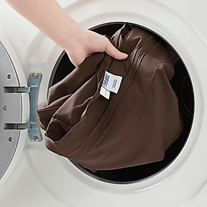 Nestl Brown Microfiber Queen Pillow Cases Set of 2, 20x30 Inches