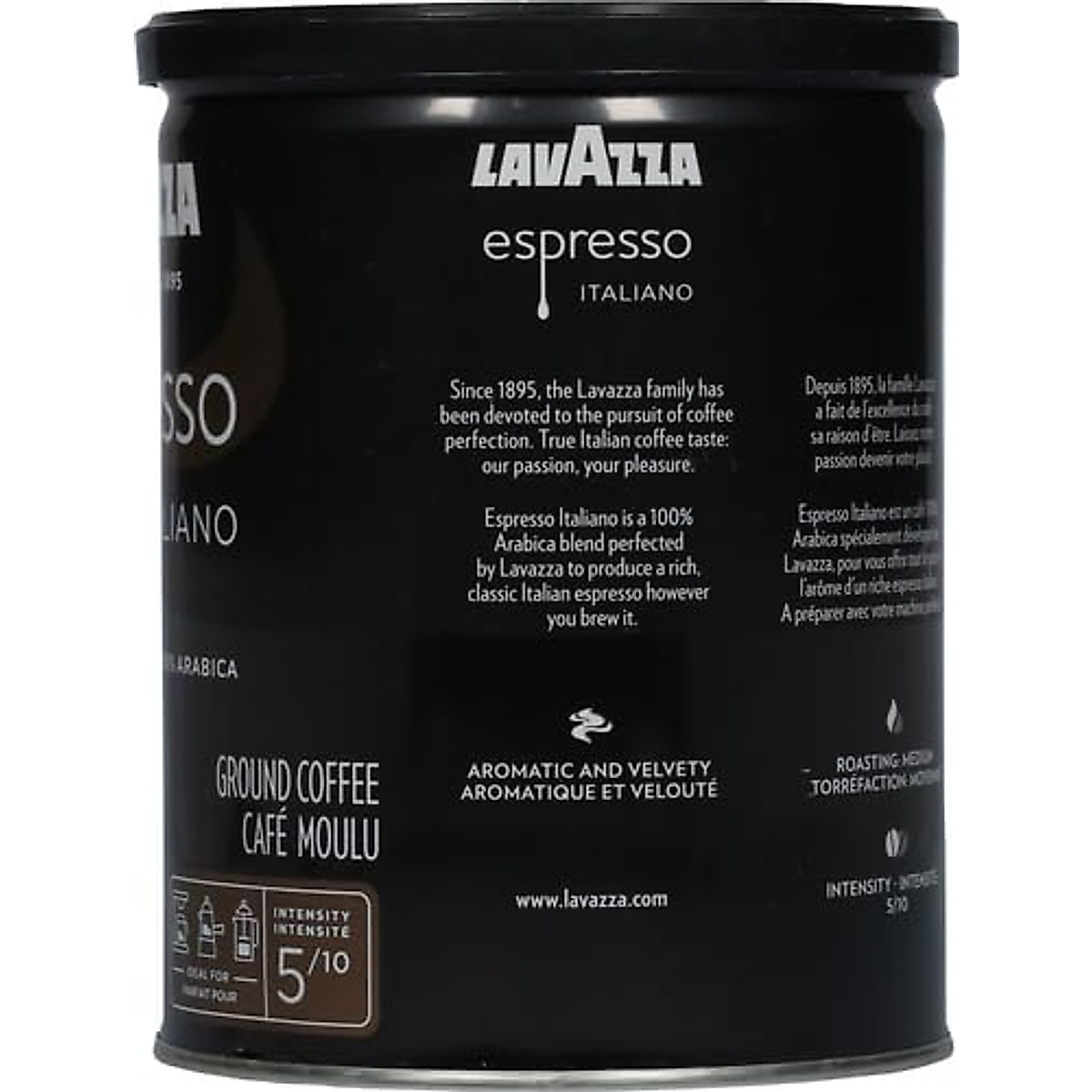 Lavazza Caffe Espresso Ground Coffee Blend, Medium Roast, 8 oz