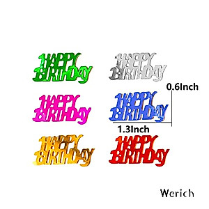 Birthday Confetti Metallic Foil Table Decor Happy Birthday Words Letters Confetti for Birthday Party Birthday for Party Decorations