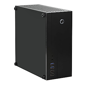 Goodisory SR01 Aluminium Mini-ITX HTPC Soft Router Computer Case Support 6 COM Port (Black)