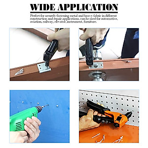 Glarks 200Pcs 1/8" x 3/8" Aluminum Body Steel Mandrel Dome Head Blind Rivets Set for Sheet Metal, Automotive, Railway, and Duct Work