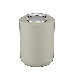 WENKO 21221100 Swing Cover bin Brasil, S, Taupe, 1 Pack, 14 x 14 x 21 cm