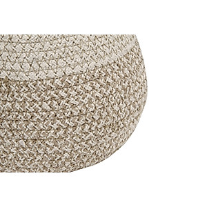 Lorena Canals Basket Baby Mushroom - Natural, Linen, Soil Brown - Baskets - Ø 7'' x 8" - 97% Cotton, 3% Other Fibres