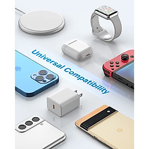 USB C Wall Charger, 20w Power delivery 3.0 Fast Charger, USB C Charger, Fast Charging Block for iPhone 13/13 Mini/13 Pro/13 Pro Max/12, Galaxy, Pixel 4/3, iPad/iPad Mini