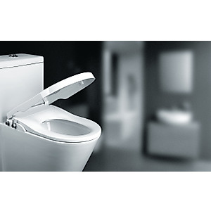 AXENT FB108 Round Front Toilet Seat with Bidet Function - No Electrical Outlet Required