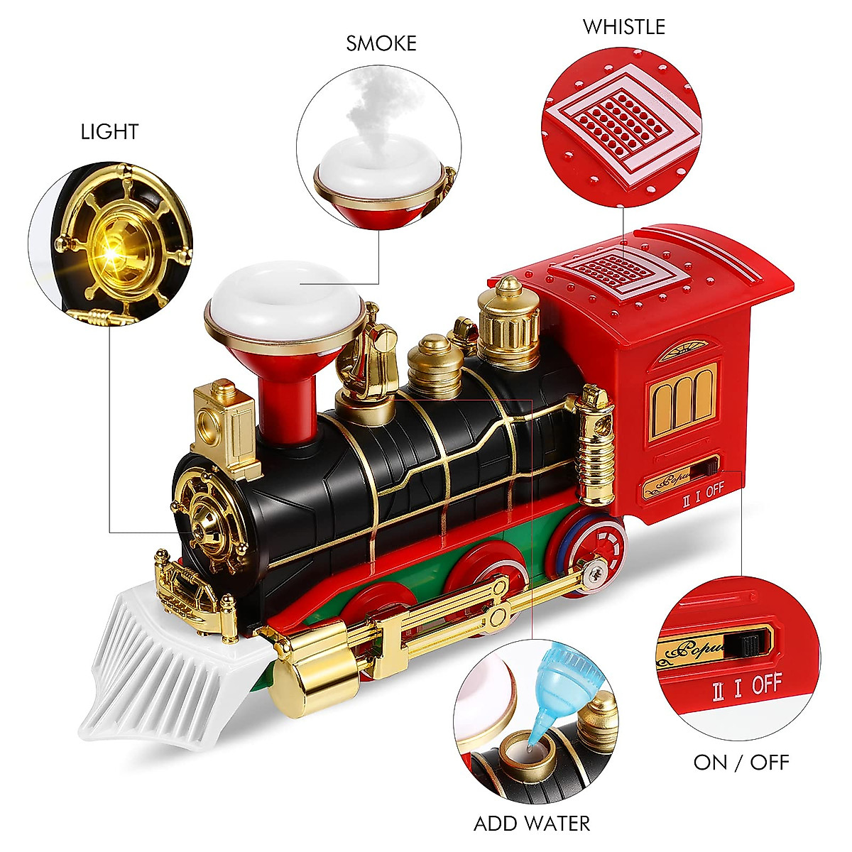 Christmas Train Electric Train Toy Sound Light Railway Tracks Christmas Tree Kids Toddlers