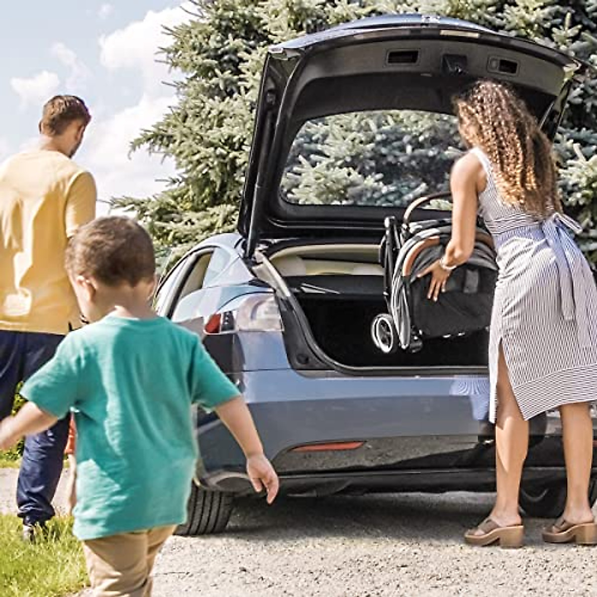 Evenflo Gold Otto Self-Folding Lightweight Travel Stroller (Sapphire Blue)