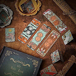 10 Pieces Magnetic Bookmarks Magnet Page Markers Assorted Book Markers Set for Students Reading (Tarot Style)