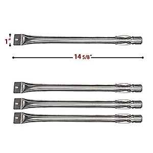VICOOL Repair Parts Replacement for Grill Master 720-0697, Sunbeam 720-0697, Nexgrill 720-0783C, 720-0783E Gas Grill Models Stainless Steel Burner Tube, Heat Plates
