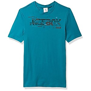 Reebok Training Supply Cotton Graphic Tee, Seaport Teal, X-Small