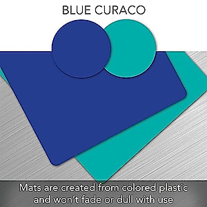Cut N’ Funnel Blue Caraco 2 Pack Thick Multicolor Plastic Cutting Board Mats Made in the USA BPA & PVC Free Plastic
