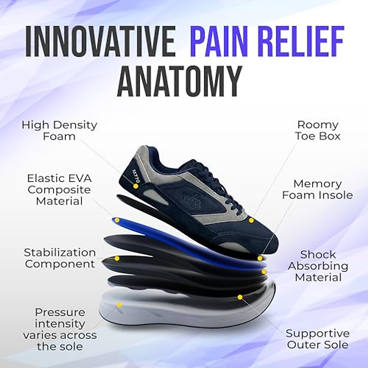 Columbus WFP Bexley M770 Walking Shoes for Women - Extra Comfortable Daily Ladies Sneakers - Black Suede, US 10, X Wide