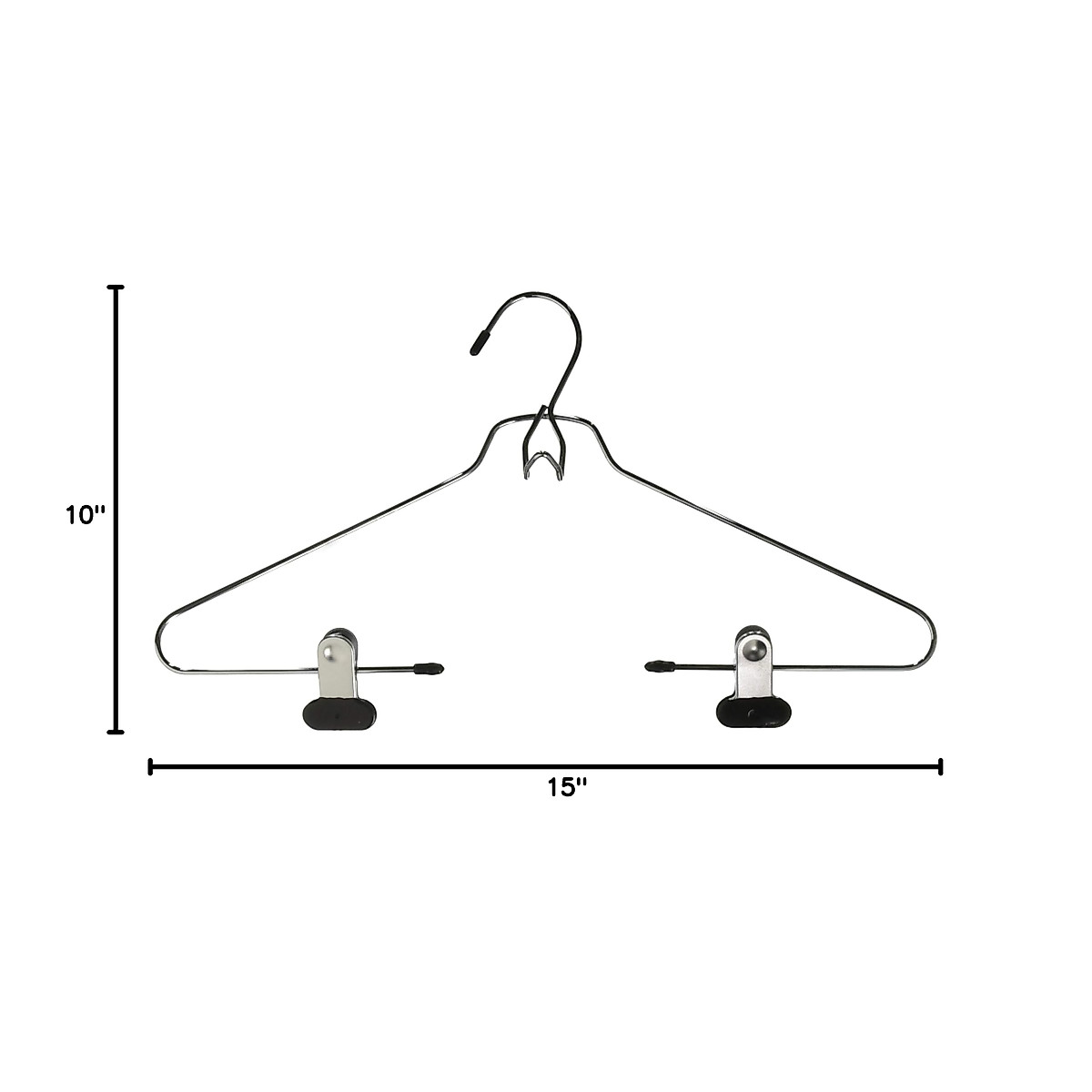 Whitmor Add-On Skirt/Blouse Hanger Set of 2 Chrome / Black