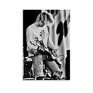 ROCK Singer Poster Kurt Poster Cobain Poster Poster Art Decor Painting Aesthetic Wall Art Canvas for Bedroom Decor 12x18inch(30x45cm) Unframe-style