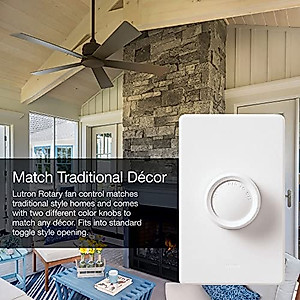 Lutron FSQ-2FH-DK Electronics Rotary On/Off Fan-Speed Control , White