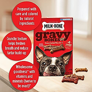 Milk-Bone Gravy Bones Dog Treats with Savory Meat Flavors, 7 Pounds
