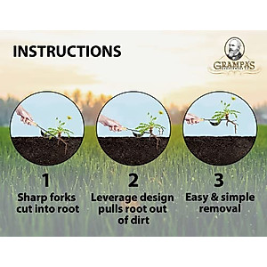 Grampa's Weeder + Grampa's Hand Weeder - Bundle The Original Stand Up Weed Puller & Grampa's Hand Weeder Tool for The Easiest & Most Effective Weed Removal Duos