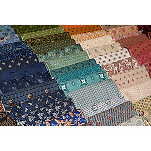 Fields 10 Fat Quarters - American Civil War Fat Quarter Bundle 1800's Historical Reproduction Quality Quilters Cotton Fabrics FQs