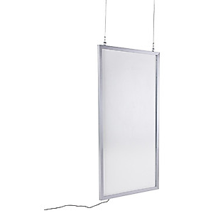 Displays2go LED Lightboxes for Wall Mount, Aluminum Construction – Silver Satin Finish, Polycarbonate Lens (LWND2X3672)